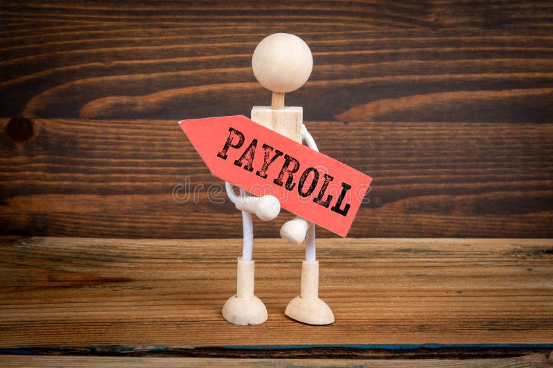 Payroll. Red Pointing Arrow with Text Stock Image - Image of ...