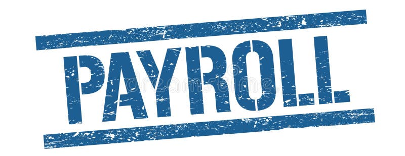 PAYROLL Text on Blue Vintage Lines Stamp Stock Illustration ...