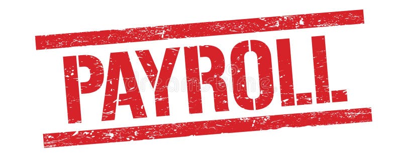 PAYROLL Text on Red Vintage Lines Stamp Stock Illustration ...