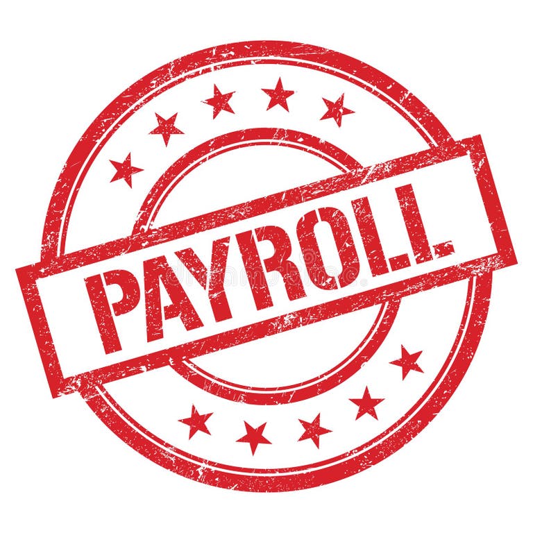 PAYROLL Text Written on Red Vintage Stamp Stock Illustration ...