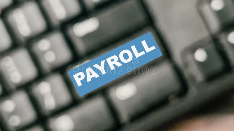 Payroll Write on Blur Keyboard Isolated on Laptop Background Stock ...