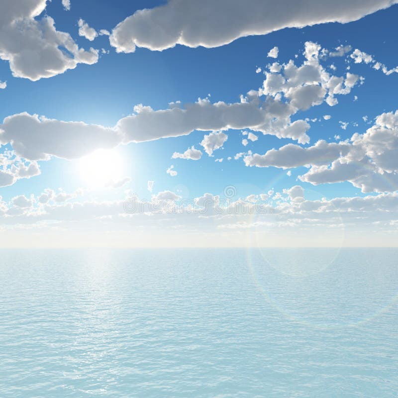 Paysage de ciel de mer illustration stock. Illustration du copie - 20246883