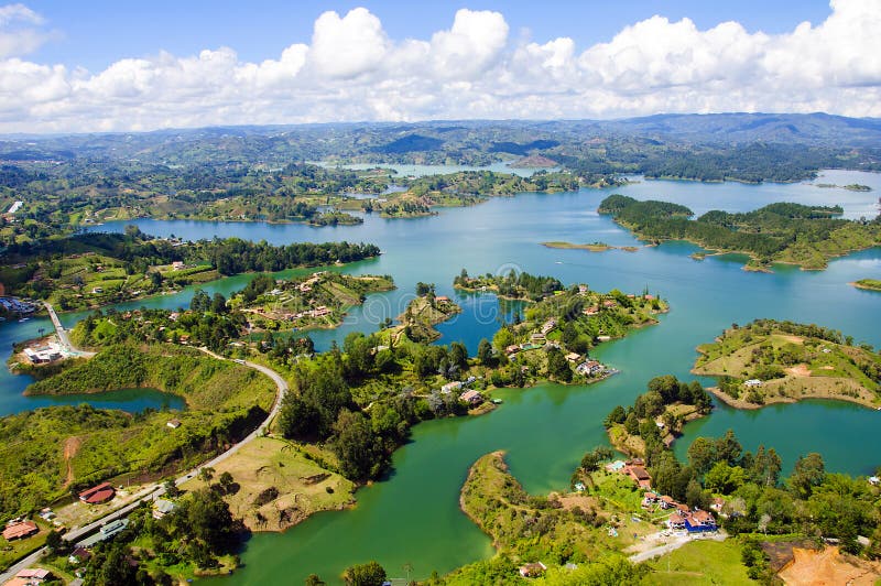 Paysage De Guatape, Colombie Image stock - Image du amériques, over ...