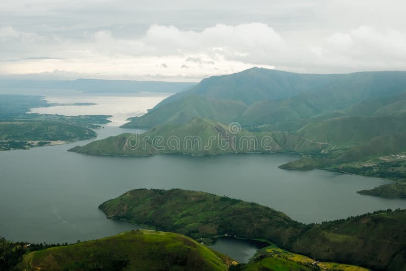 Vue Vers L'île De Samosir, Lac Toba, Indonésie Image stock - Image du ...