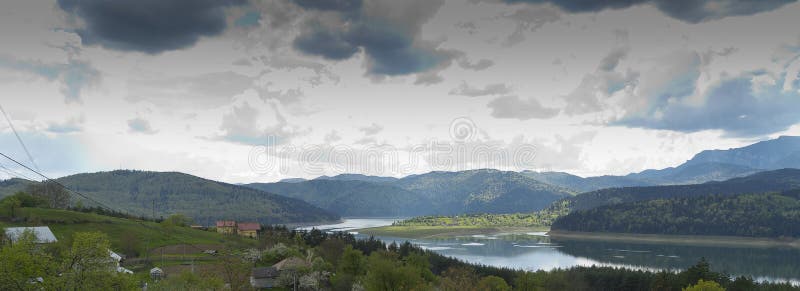 Panorama Du Barrage De Bicaz Photo stock - Image du roumanie ...