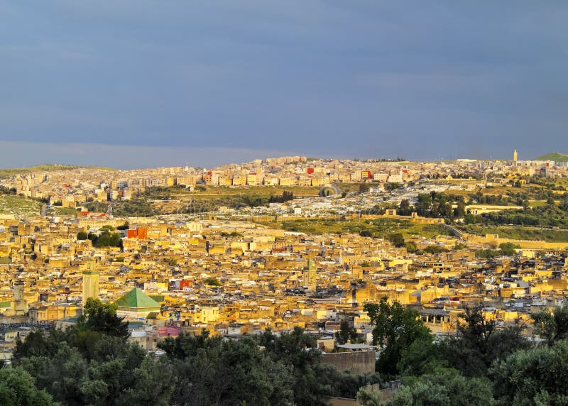 Paysage Urbain De Fes, Maroc Image stock - Image du sunset, marocain ...