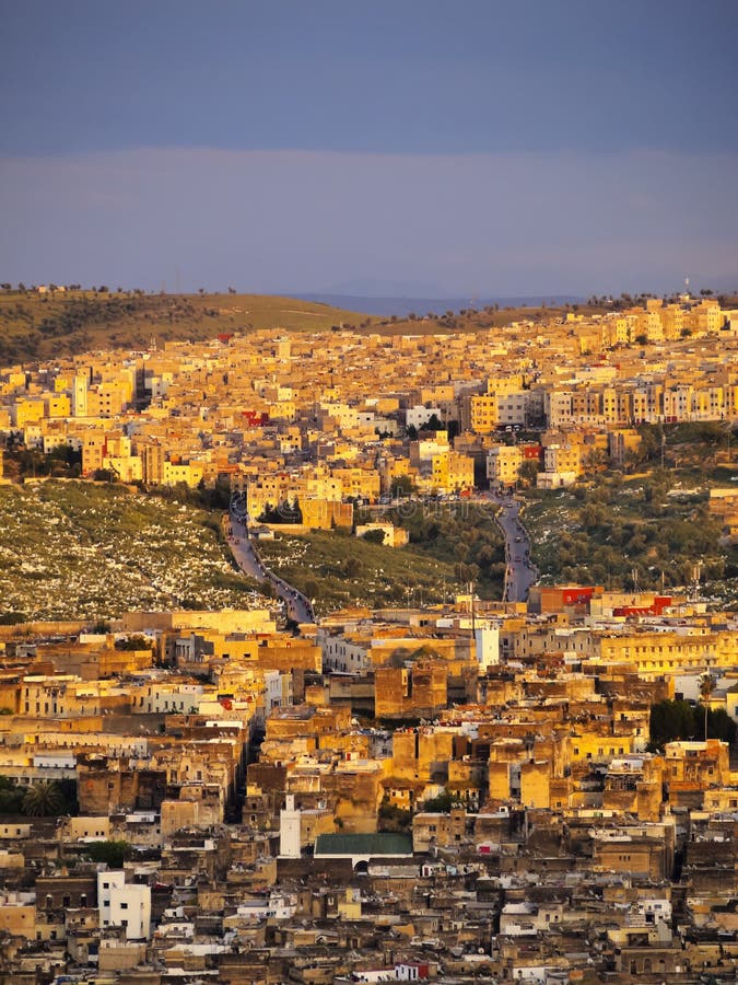 Paysage Urbain De Fes, Maroc Image stock - Image du lumière, marocain ...