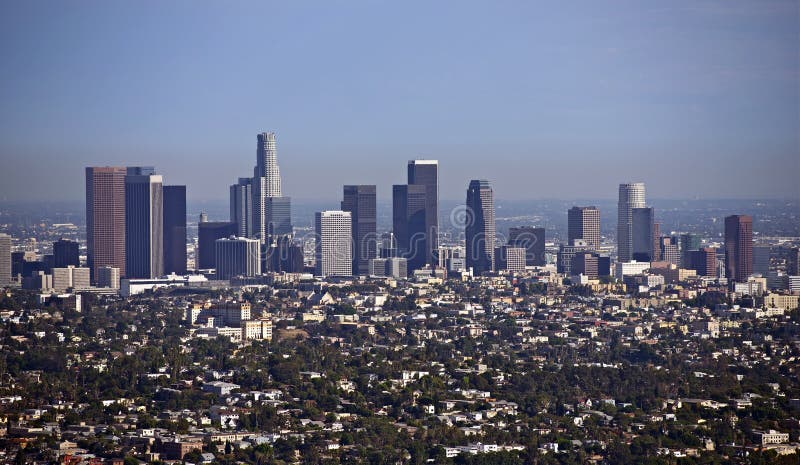 Paysage Urbain De Los Angeles Image stock - Image du ciel, commercial ...