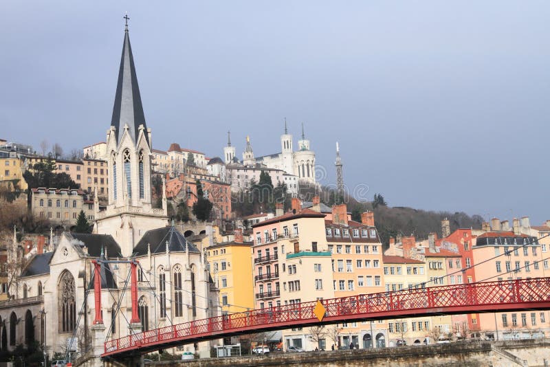 Paysage Urbain De Lyon, France Photo stock - Image du rhone ...