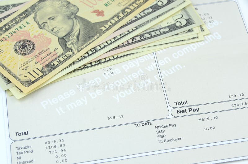 Payslip stock image. Image of wages, employee, check - 66320379