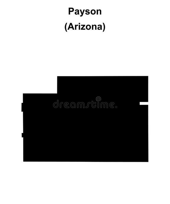 Payson outline map stock vector. Illustration of empty - 357150544