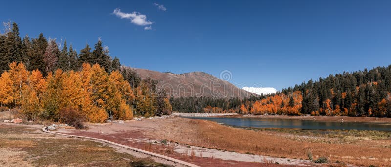 Payson Lakes Recreation Area in Utah during Autumn Time Stock Image ...