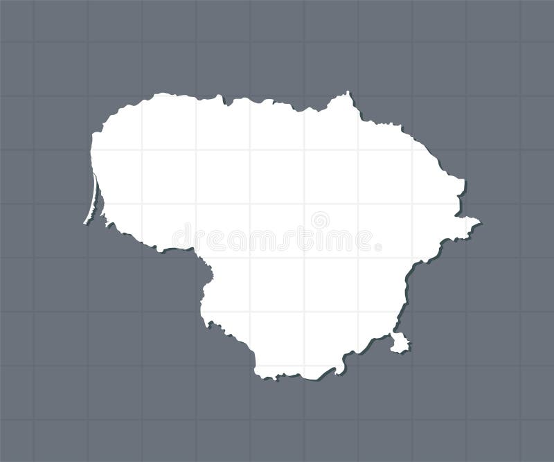 País De Esquema De Plantilla De Mapa Vectorial Lituania Ilustración Del