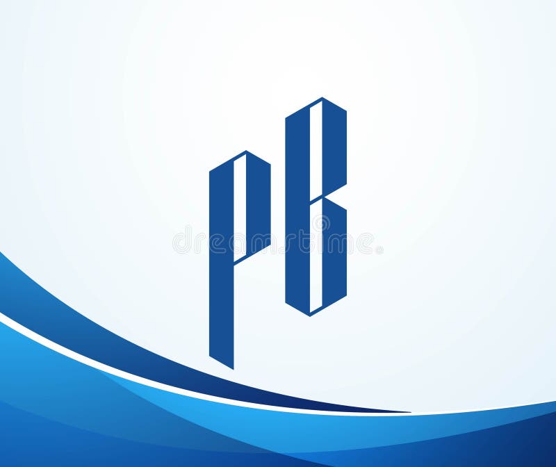 PB Alphabet Letter Logo Design Template Elements Stock Vector ...