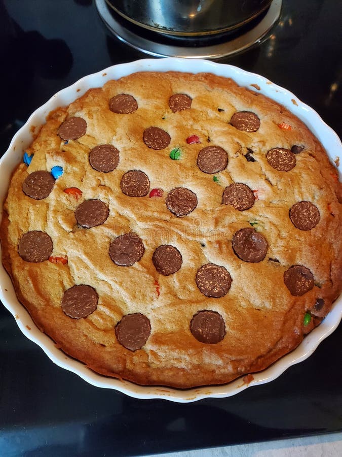 PB Cup Choc Chip M and M Pie Anyone Stock Photo - Image of torte ...
