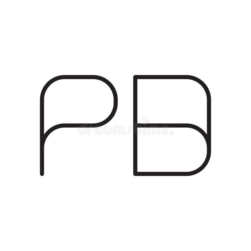 Pb Initial Letter Vector Logo Icon Stock Vector - Illustration of mark ...