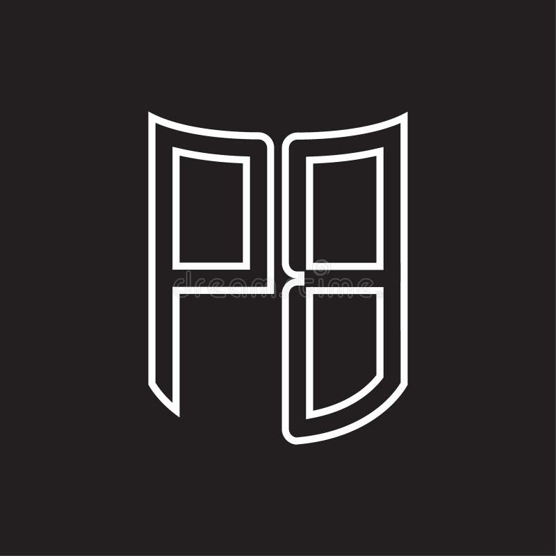 PB Logo Monogram with Ribbon Style Outline Design Template Stock Vector ...