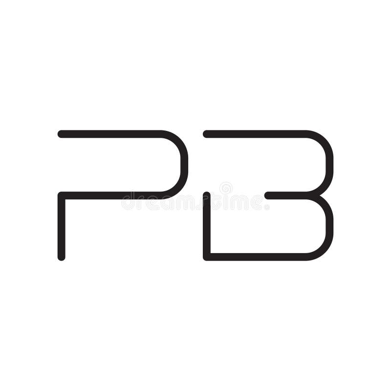 Pb Pictogram Beginlettervectorlogo Vector Illustratie - Illustration of ...