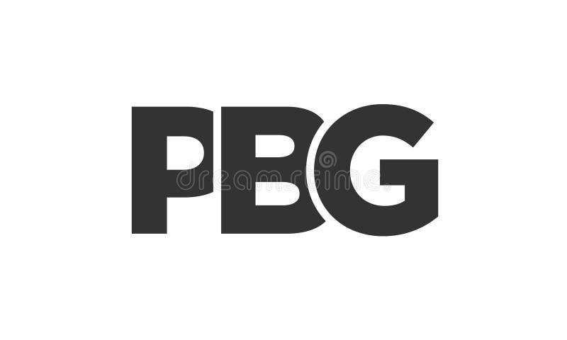 PBG Logo Design Template with Strong and Modern Bold Text. Initial ...