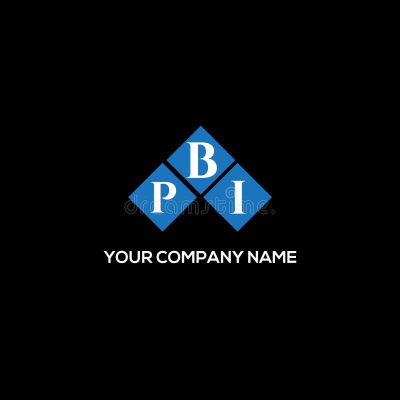 PBI Letter Logo Design on BLACK Background. PBI Creative Initials ...