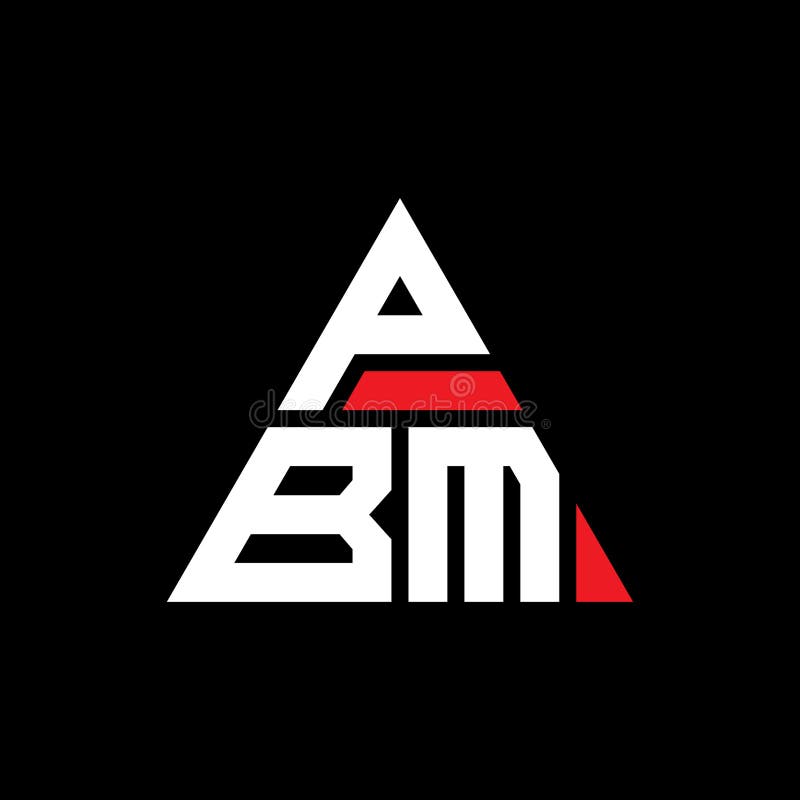 PBM Triangle Letter Logo Design with Triangle Shape. PBM Triangle Logo ...