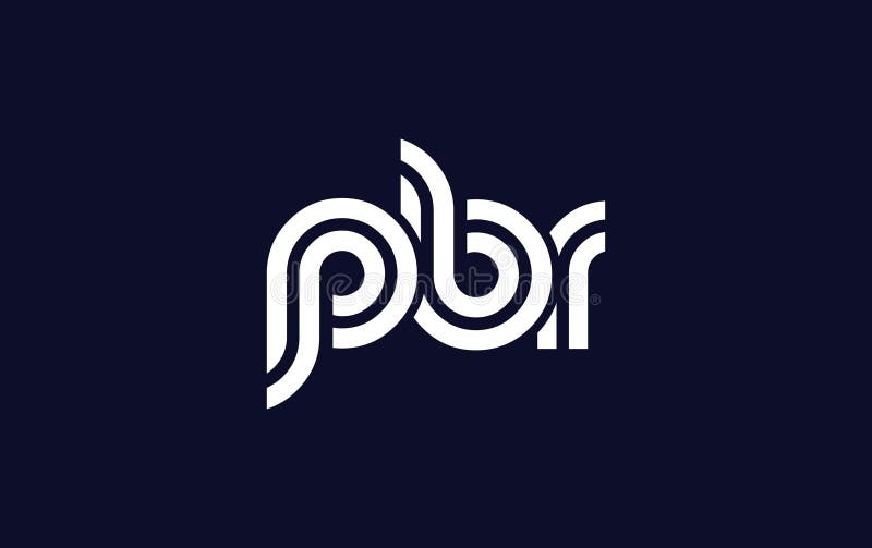 PBR Creative Unique Modern Letter Logo Design Stock Vector ...