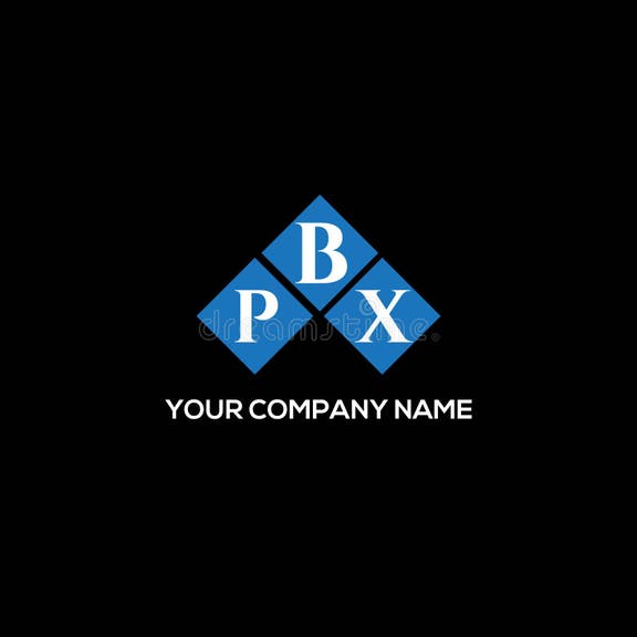 PBX Letter Logo Design on BLACK Background. PBX Creative Initials ...