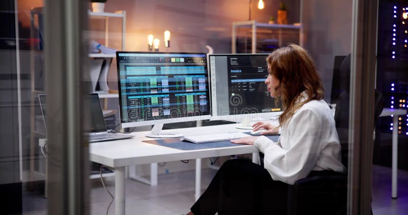 PC Accounting Software. Data Spreadsheet Stock Image - Image of finance ...