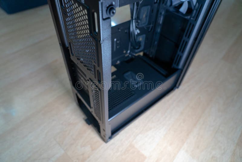 PC build - pc case stock image. Image of machine, center - 156808745