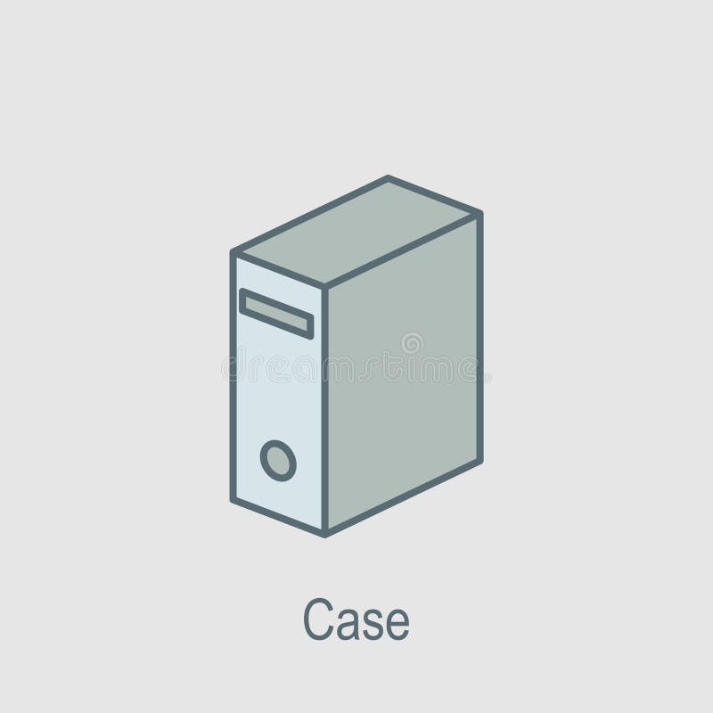 PC Case Icon. Element of Computer Parts with Name Icon for Mobile ...