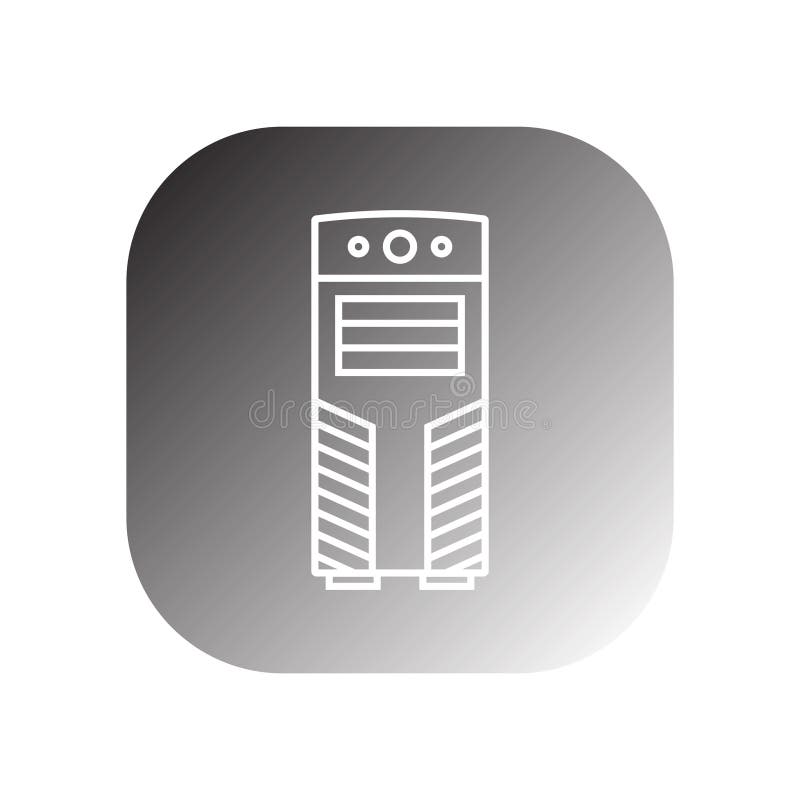 Pc case icon vector stock vector. Illustration of power - 306379211