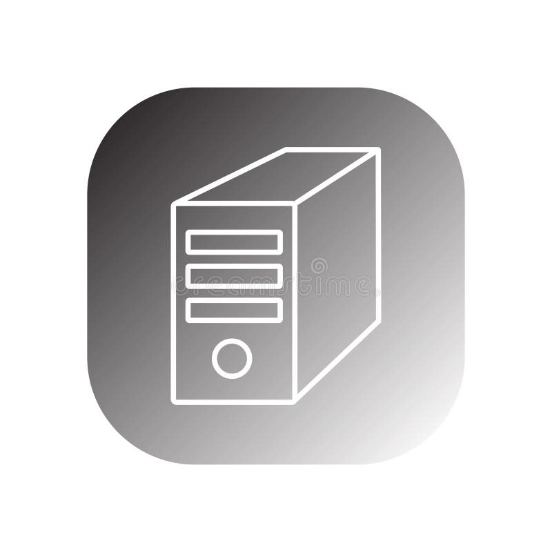 Pc case icon vector stock vector. Illustration of electronic - 306379344