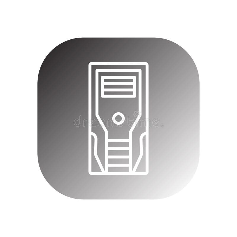 Pc case icon vector stock vector. Illustration of hardware - 306379388