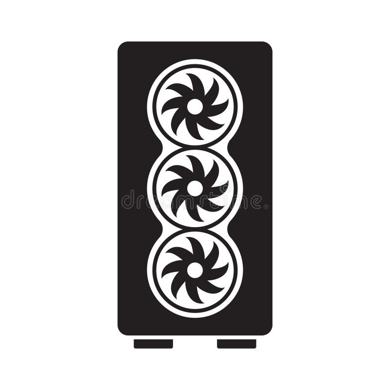 Pc case icon vector stock vector. Illustration of component - 306379463