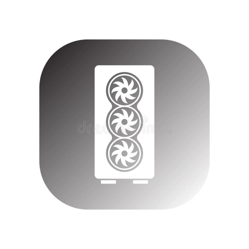 Pc case icon vector stock vector. Illustration of digital - 306379487