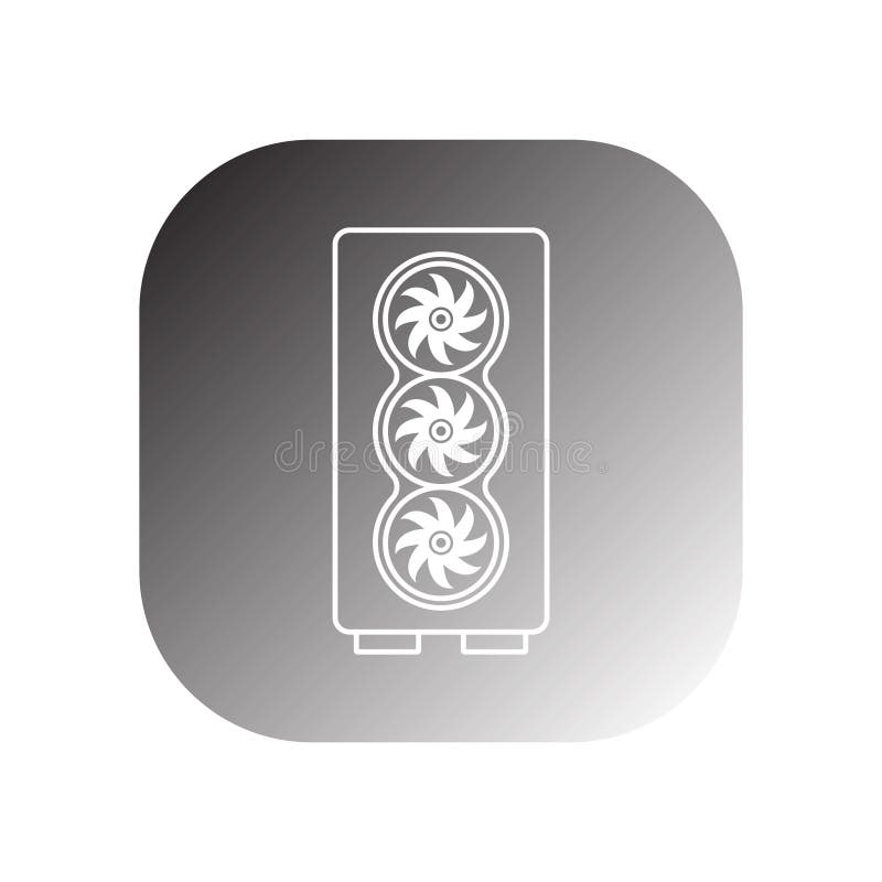 Pc case icon vector stock vector. Illustration of design - 306379566