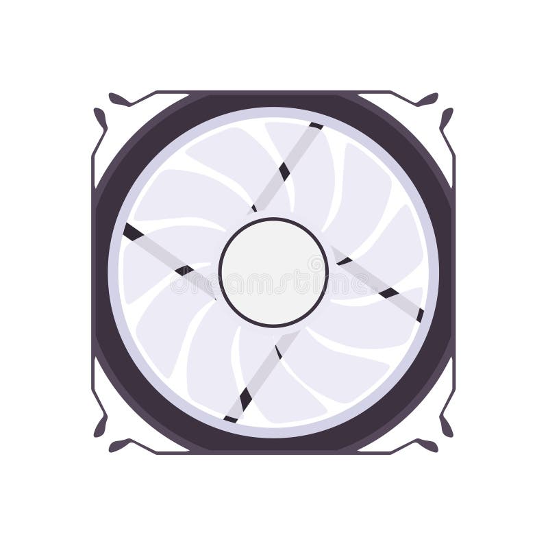PC Casing Fan Illustration. Clean Icon Design Element on Isolated White ...
