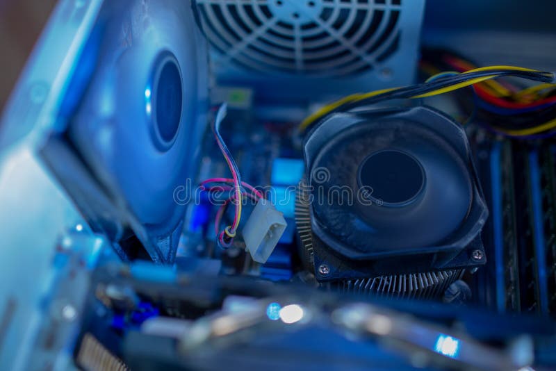 A Dusty PC Cooling Fans and Vents. Stock Image - Image of detail ...