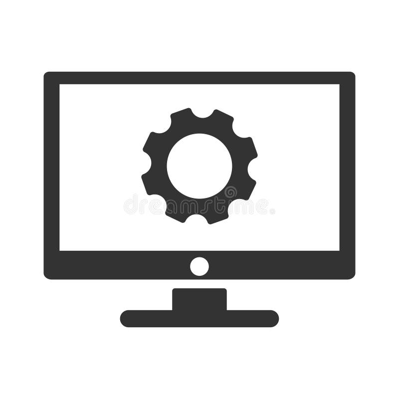 Pc, Computer Configuration Setting Stock Vector - Illustration of black ...