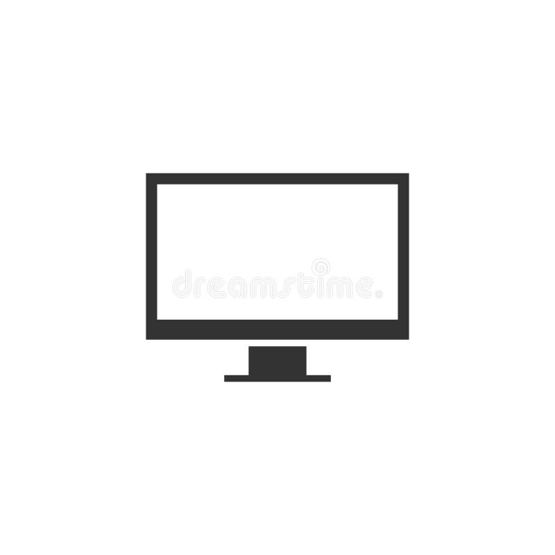 PC/Computer Icon. Vector Illustration Stock Vector - Illustration of ...
