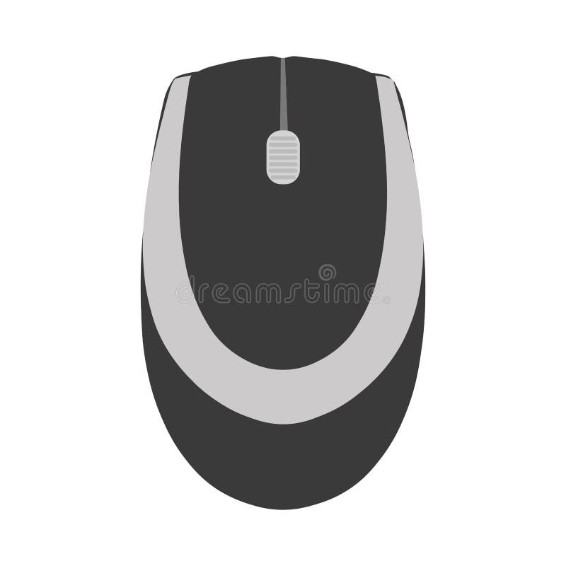 PC Computer Mouse Vector Illustration Technology with Button Equipment ...