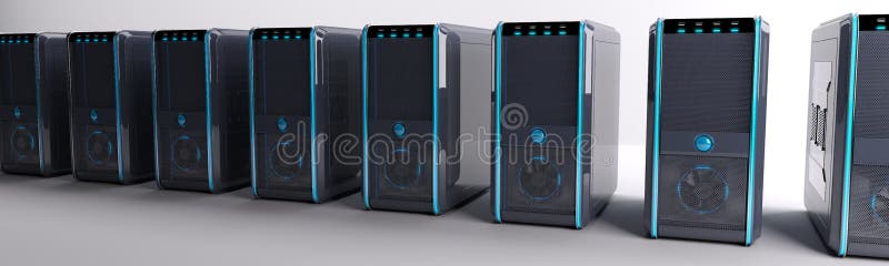 Computer tower 2 stock illustration. Illustration of communication - 52825