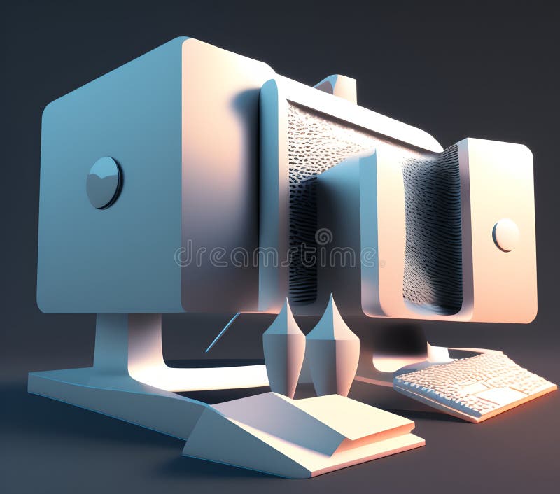 PC Concept, Generative AI Illustration Stock Illustration ...