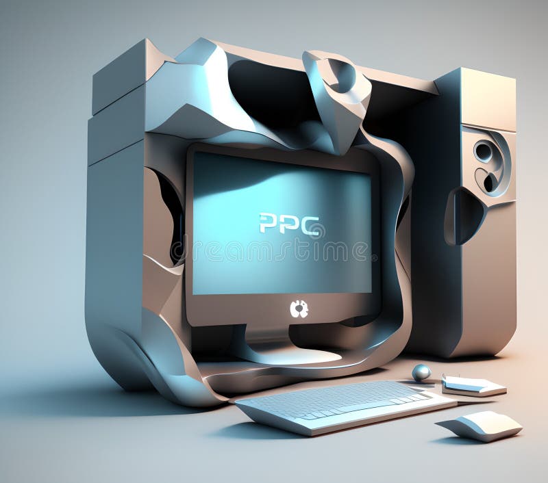 PC Concept, Generative AI Illustration Stock Illustration ...