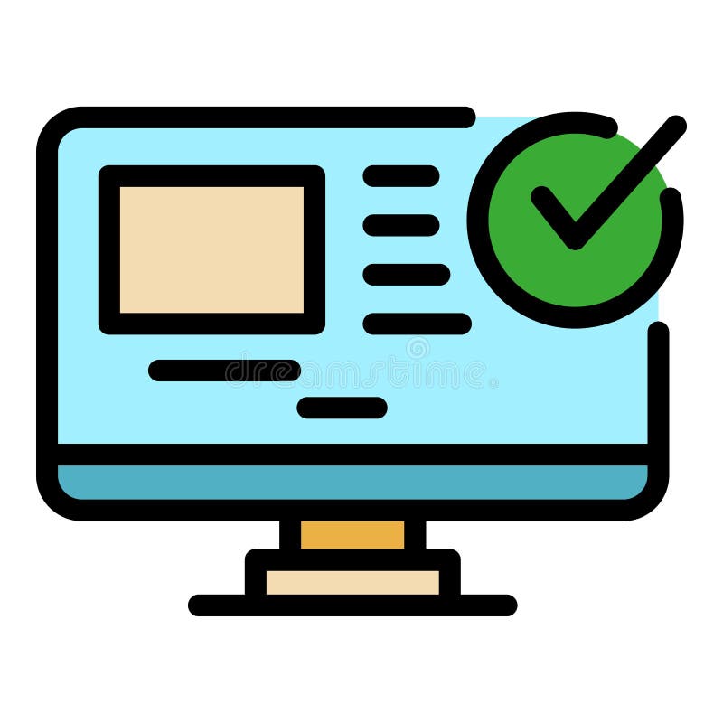 Pc Control Icon Color Outline Vector Stock Vector - Illustration of ...