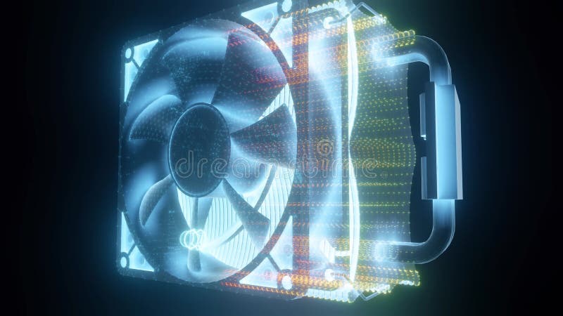 Cpu Cooling on Motherboard Managing Big Data Flow Stock Footage - Video ...