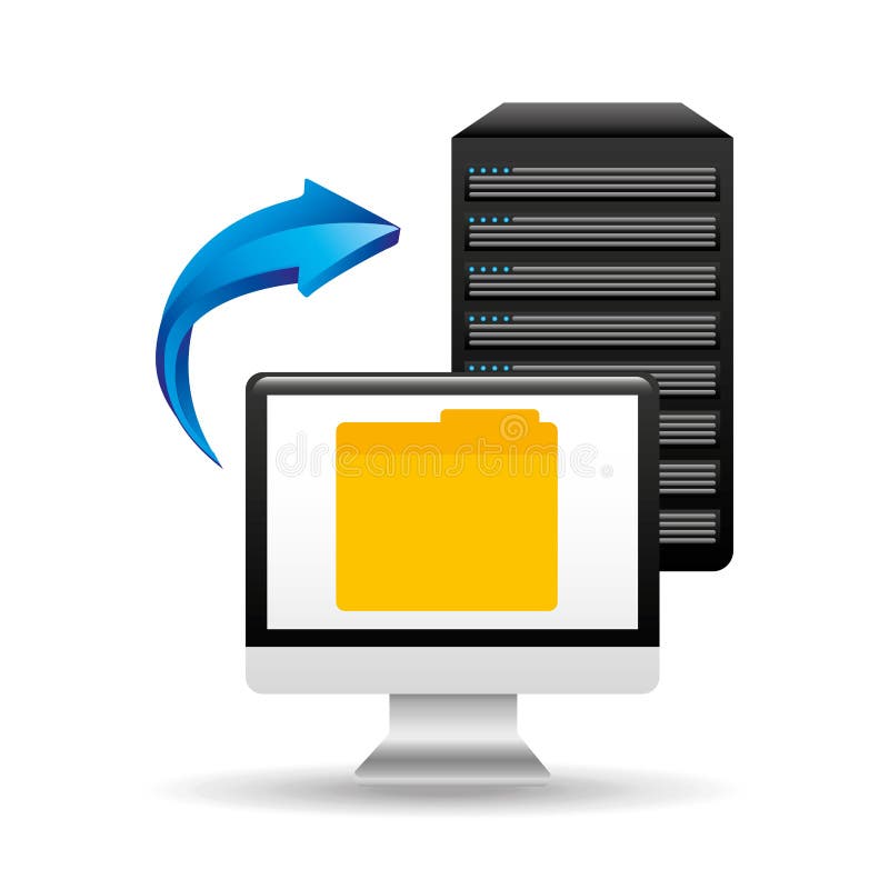 Folder with an Arrow. Vector Illustration Decorative Design Stock ...