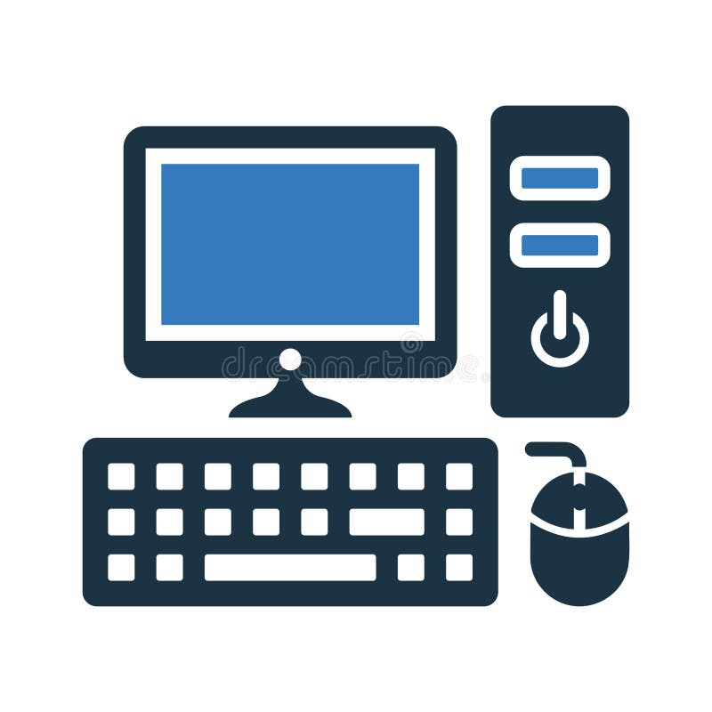 Pc, Desktop, Computer Icon. Simple Editable Vector Design Isolated on a ...