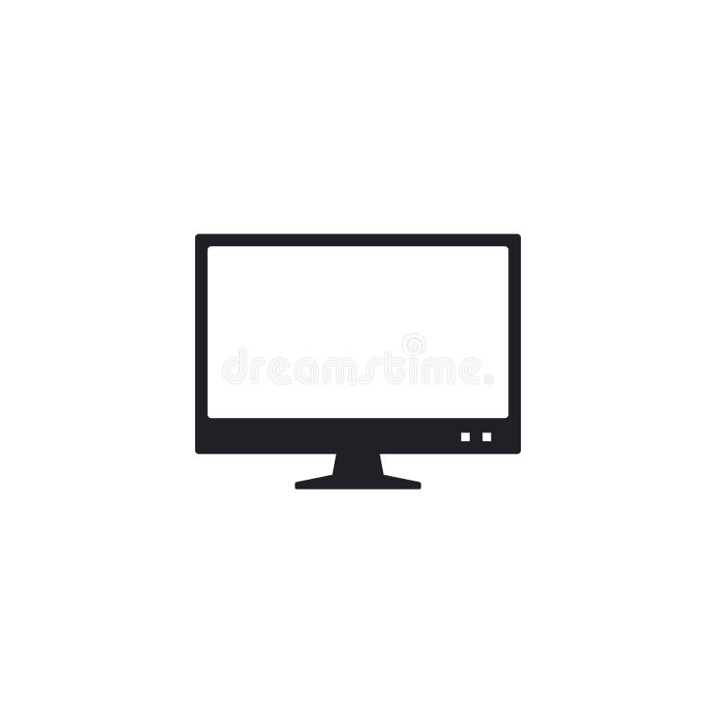 Pc Desktop Computer Icon, Vector Isolated Flat Design Illustration ...