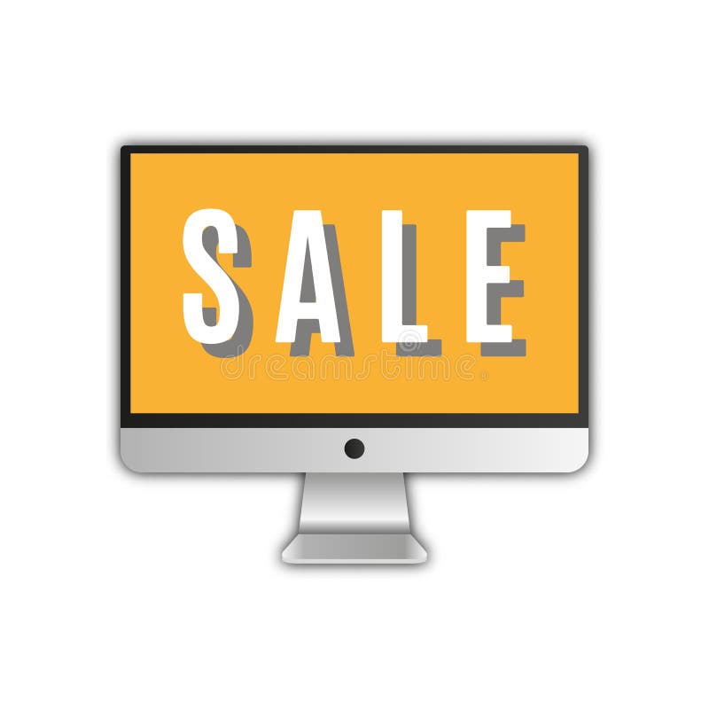 PC desktop sale stock vector. Illustration of packet - 58199378